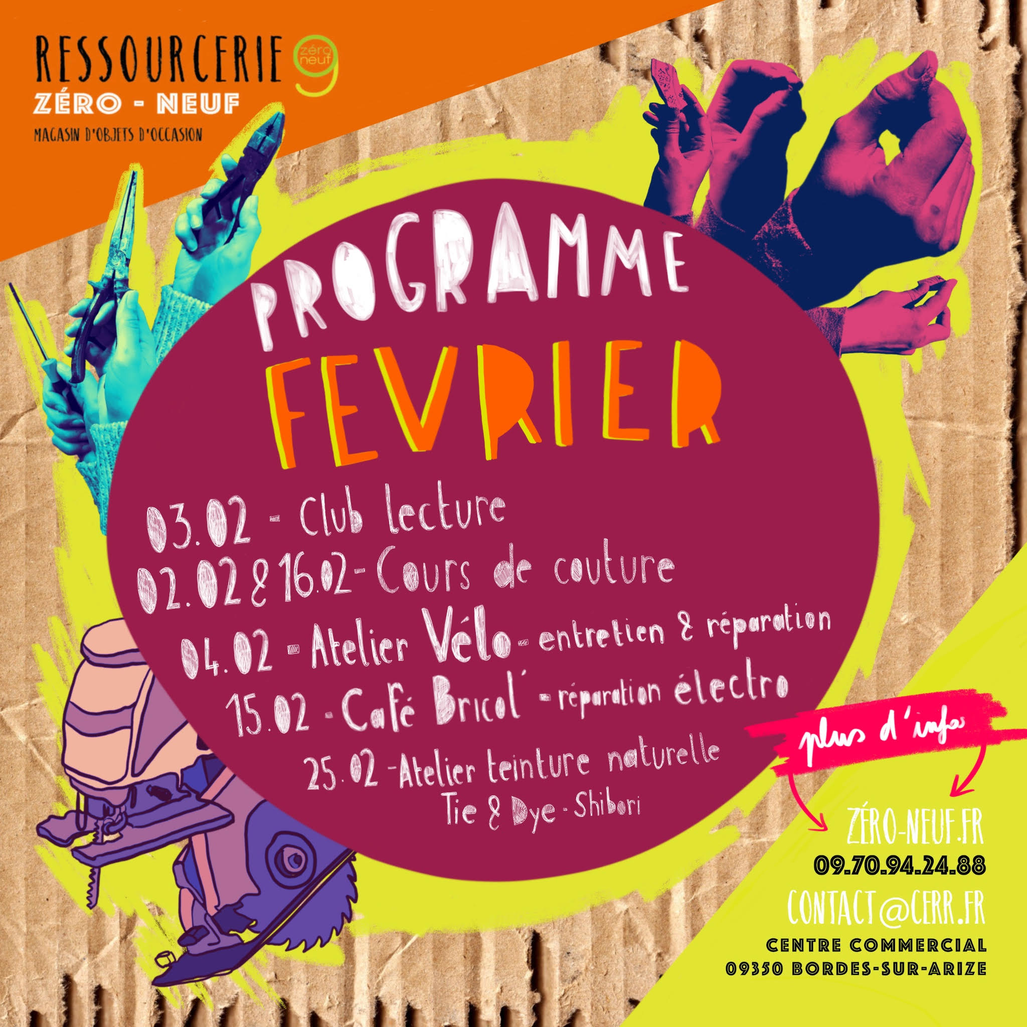 Le programme de février ! - ressourcerie zéro-neuf